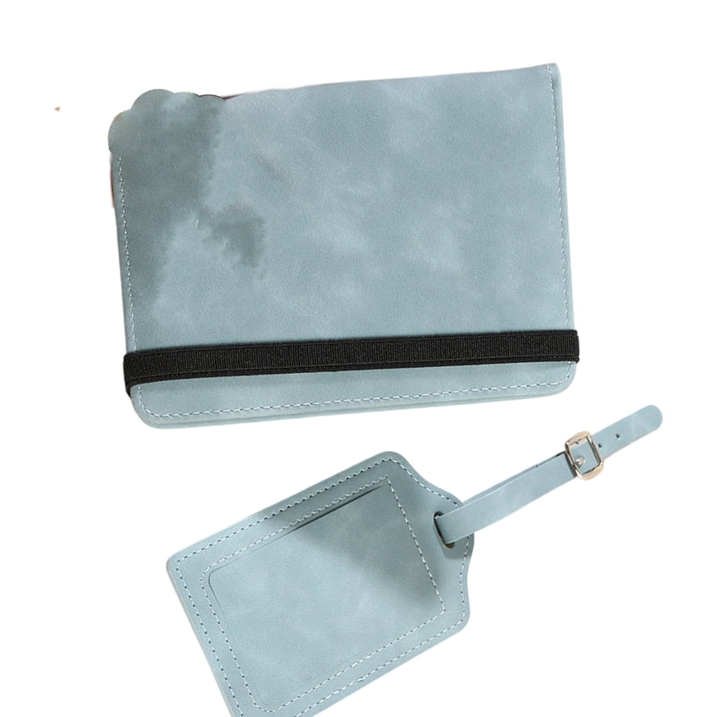 Pack of 2 PU Passports Case Luggage Set Blocking for Secure Travel ...
