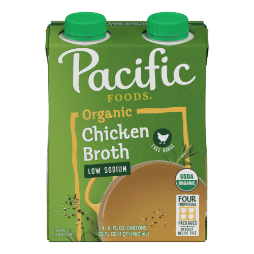 Pack of 2 - Pacific Foods Organic Chicken Broth 4 ct / 8 fl oz ...