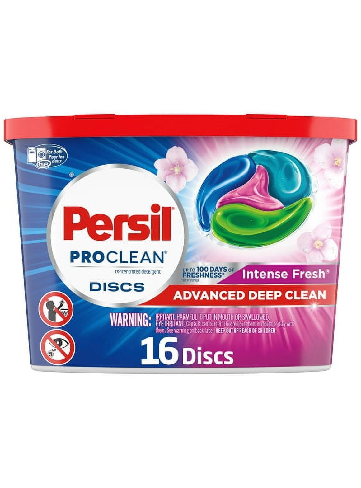 Persil Discs Laundry Detergent Pacs, Intense Fresh, 16 Count, High ...