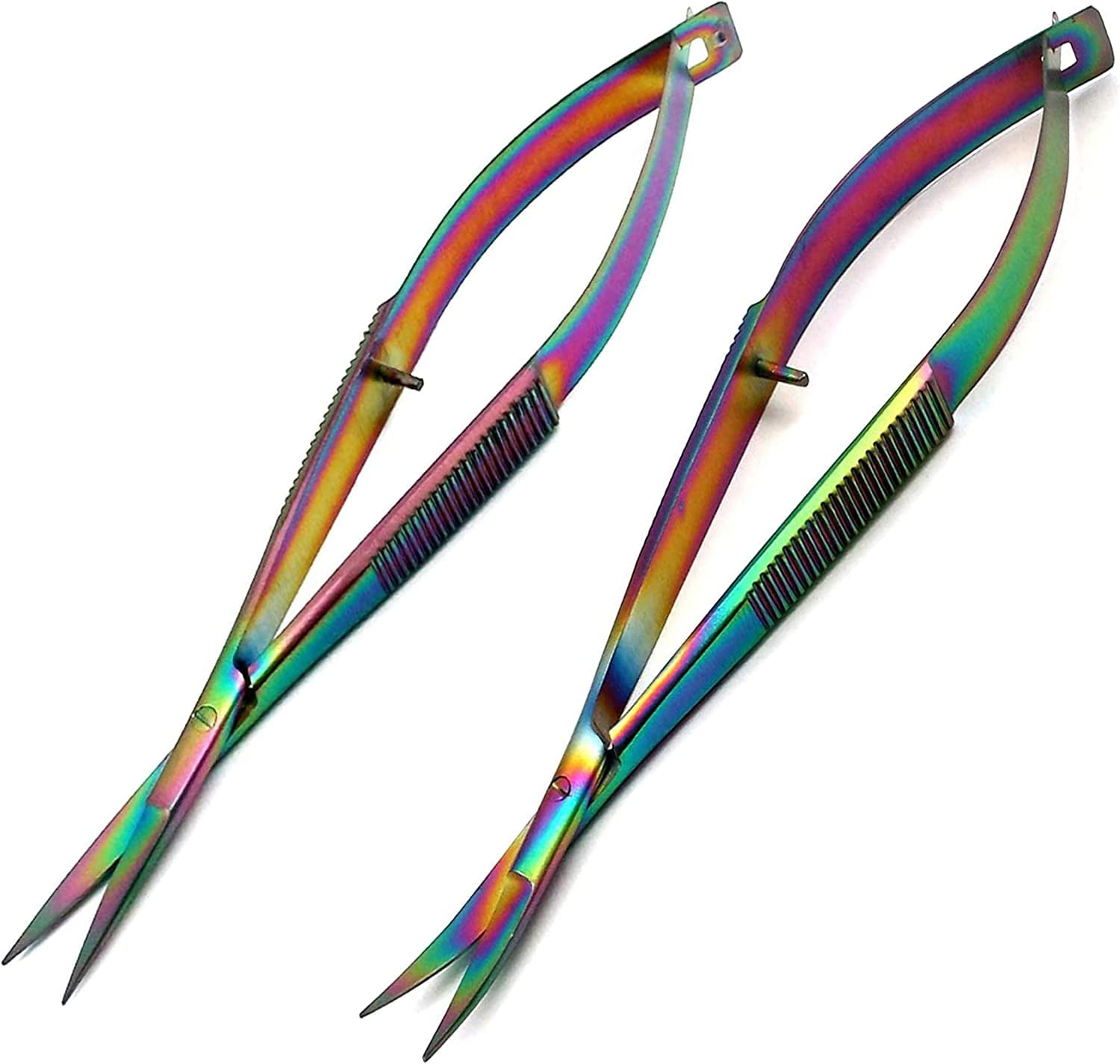Pack of 2 Pieces Multi Rainbow Color Micro Spring Embroidery Snip ...