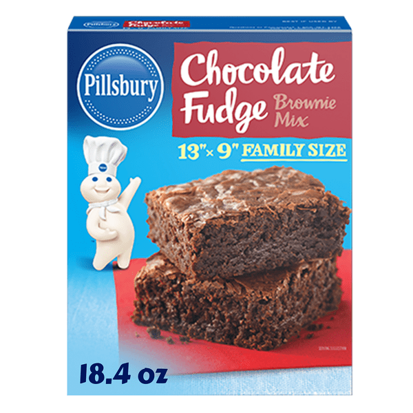 Pack of 2 Pillsbury Family Size Chocolate Fudge Brownie Mix, 18.4 oz ...
