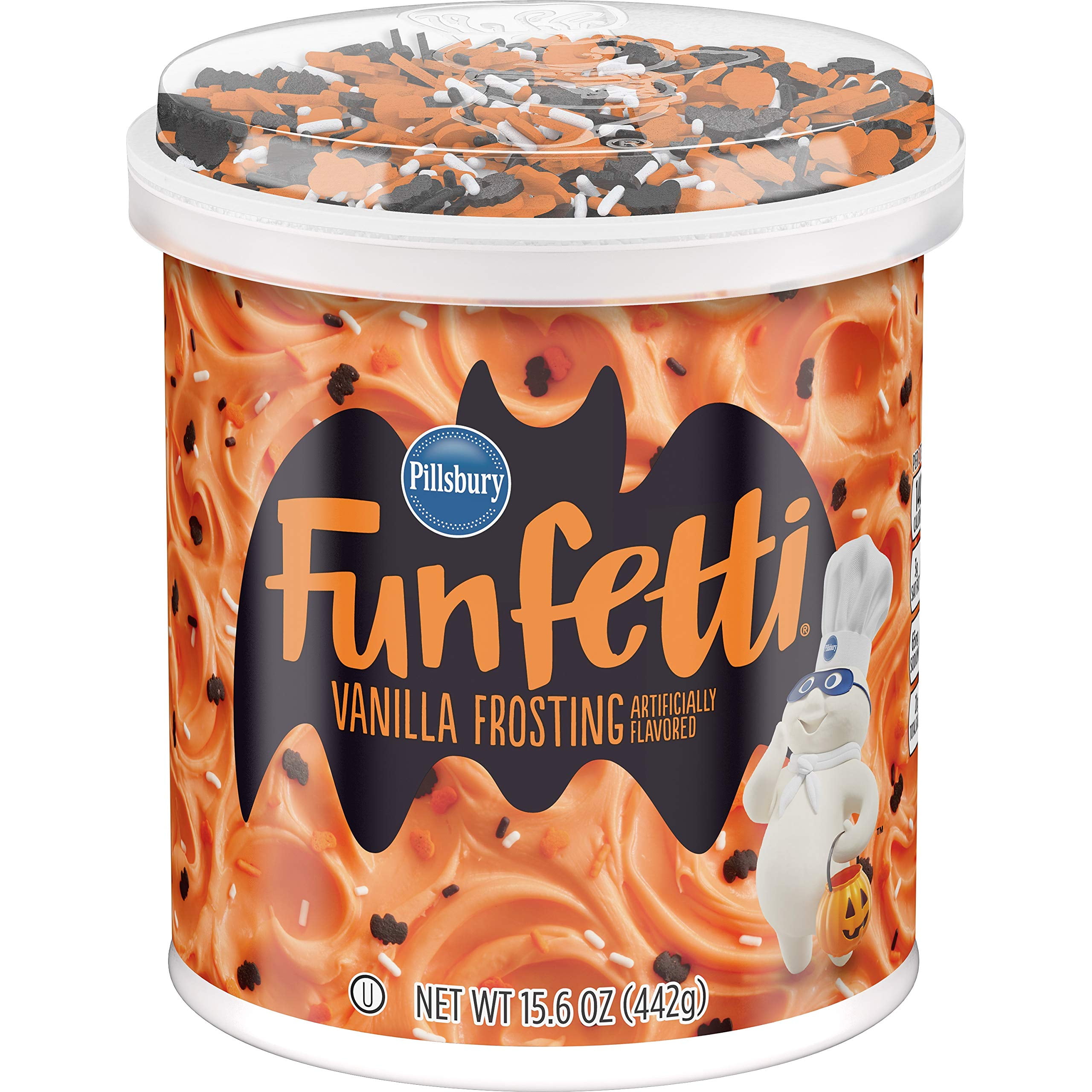 Pack of 2 - Pillsbury Funfetti Halloween Vanilla Frosting 2 Pack (Net ...