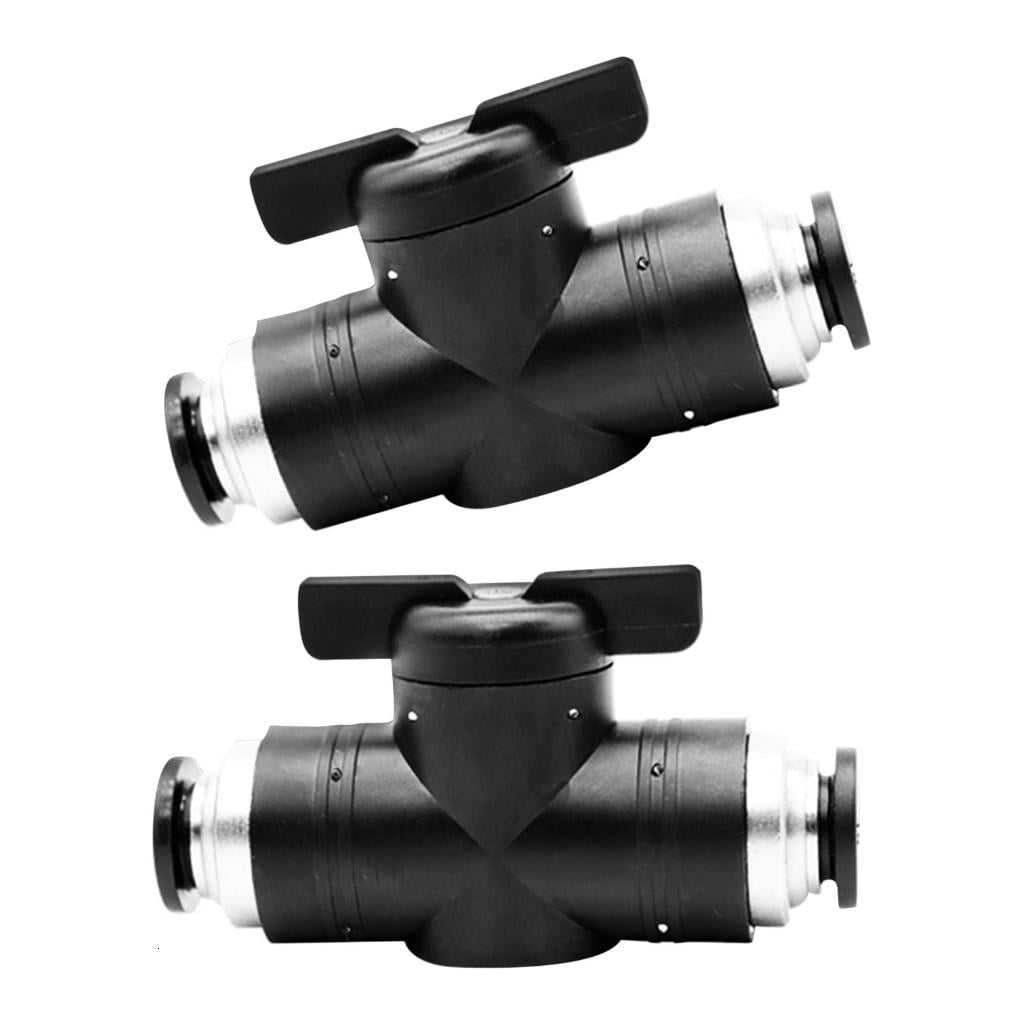 Pack of 2 Pneumatics Valves Quick Connection Fittings for Air Flows ...