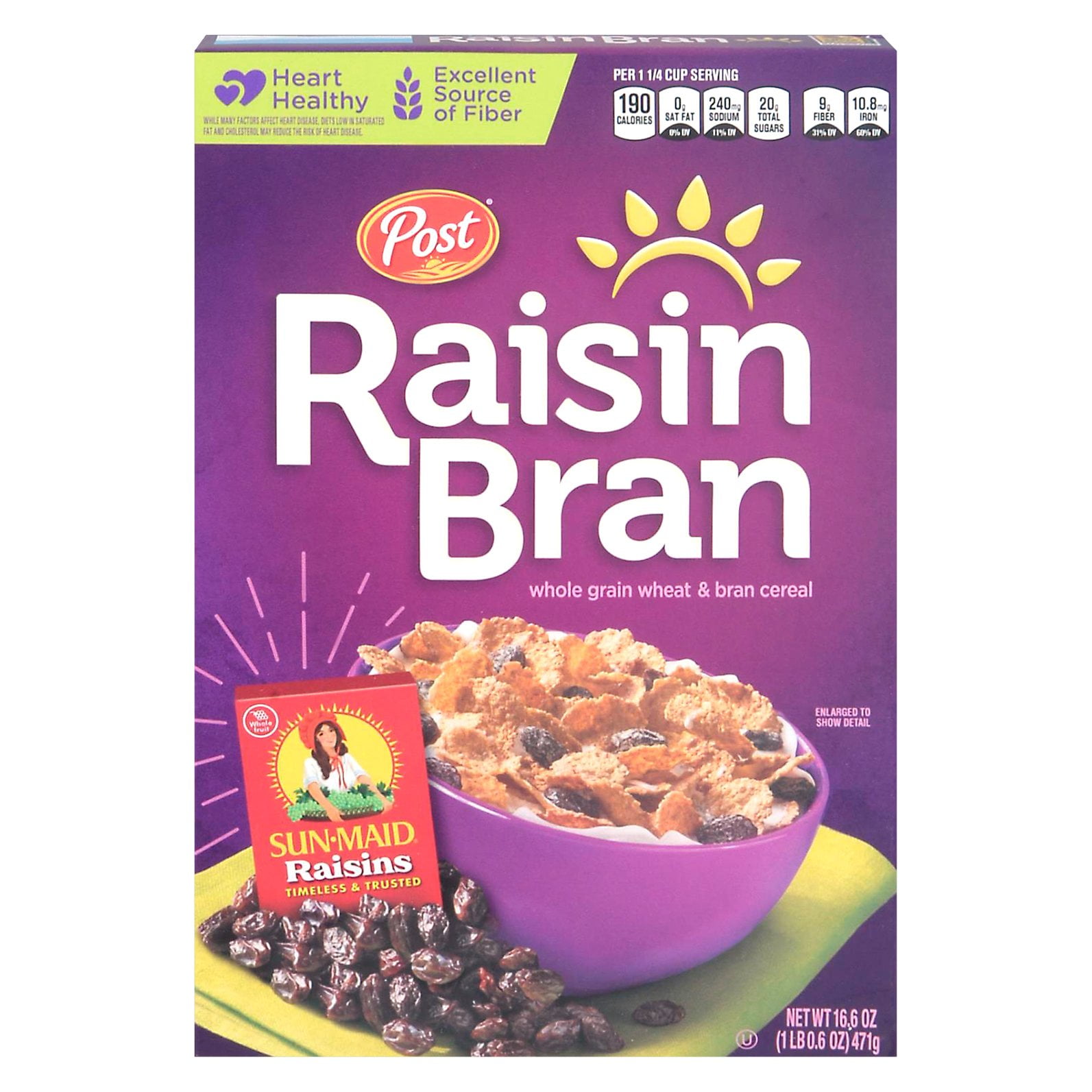 Pack of 2 Post Raisin Bran Cereal, 16.6 oz (Package May Vary) - Walmart.com