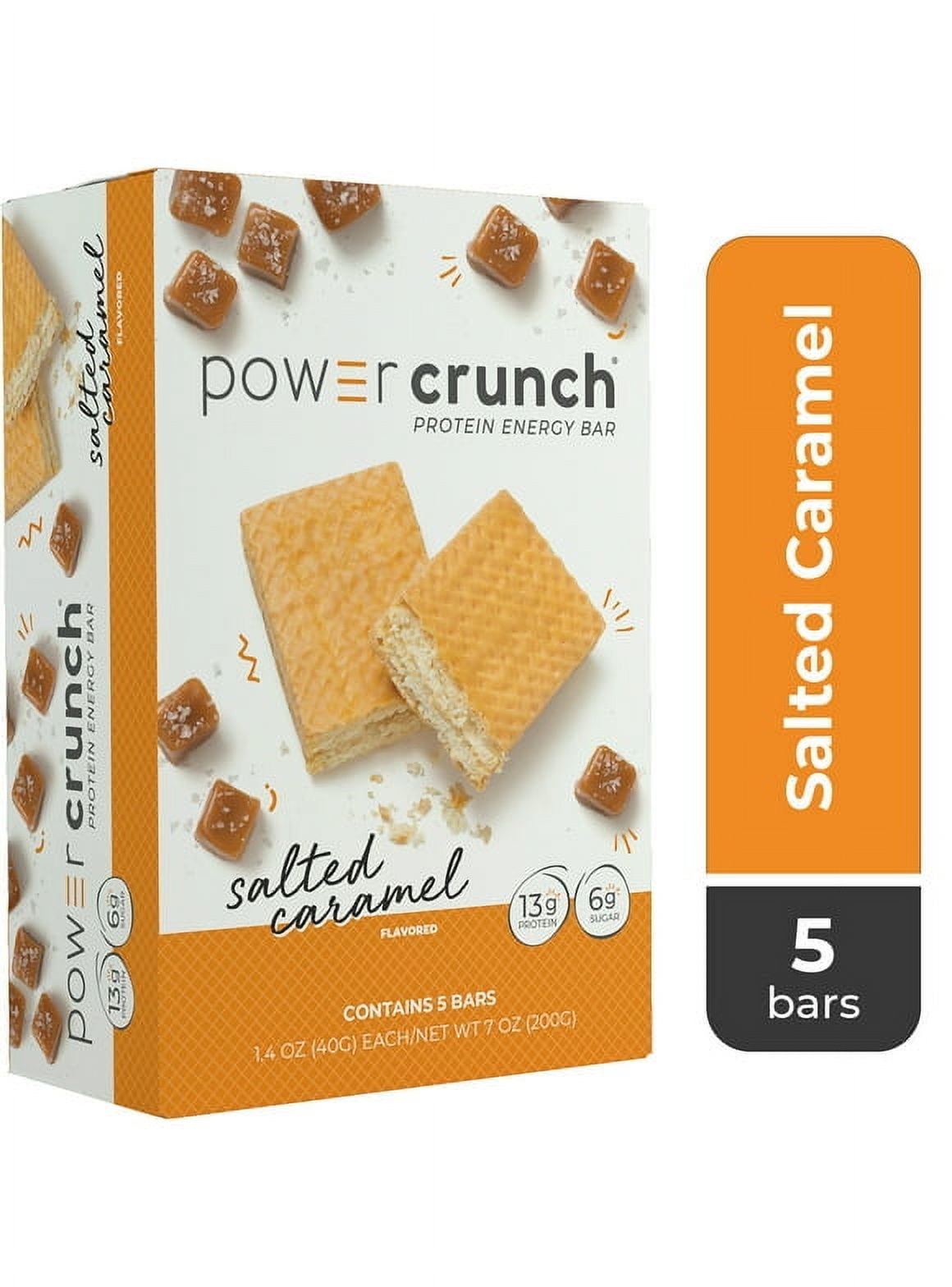 Pack of 2 Power Crunch Original Protein Energy Bars, Salted Caramel, 5 ...
