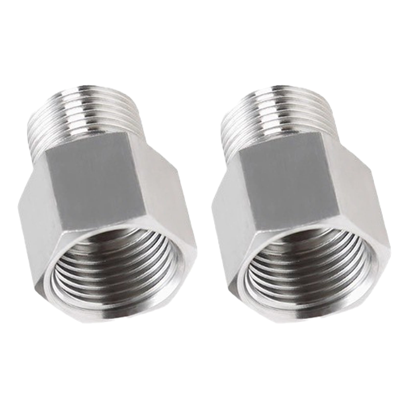 Pack of 2 Practical Sturdy Stainless Steel Threaded Connectors G1/8 ...