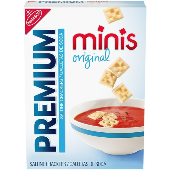 Pack of 2 Premium Original Mini Saltine Crackers, 11 oz (Package May ...