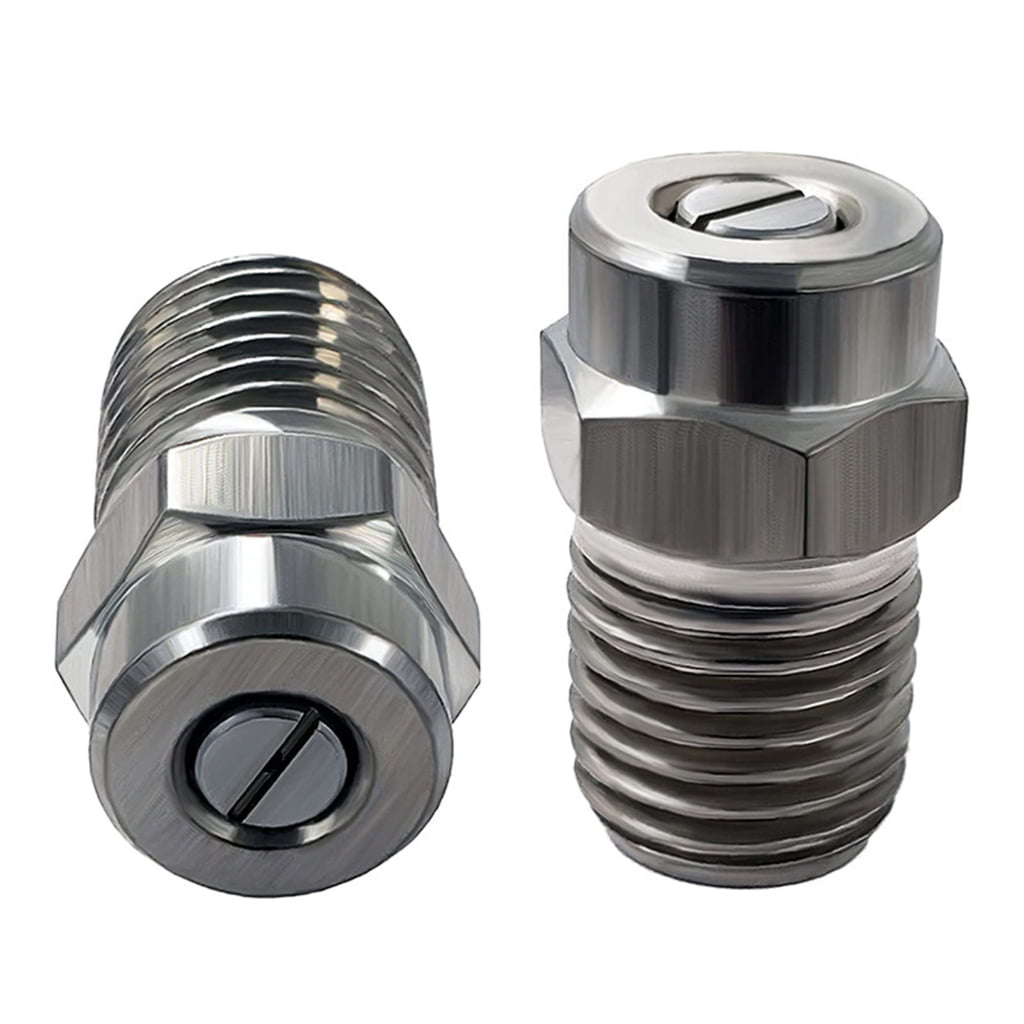Pack of 2 Pressure Washer Nozzles Stainless Steel 25 Degree Threaded ...