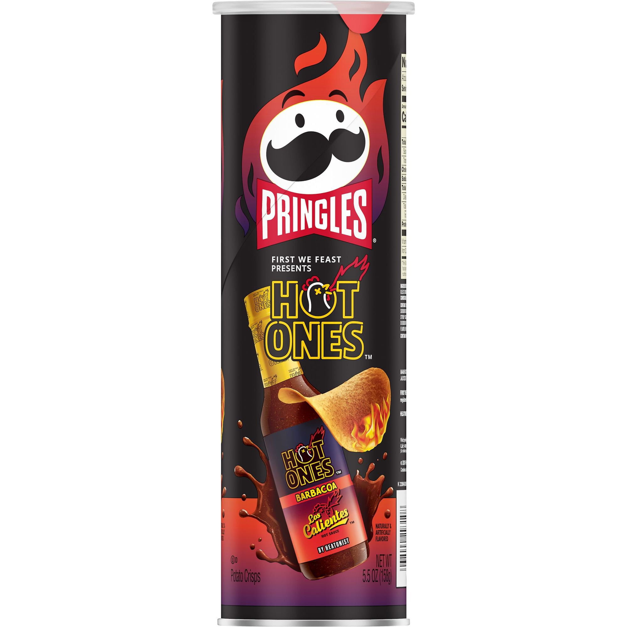 Pack of 2 Pringles Los Calientes Barbacoa Potato Crisps Chips, 5.5 oz ...