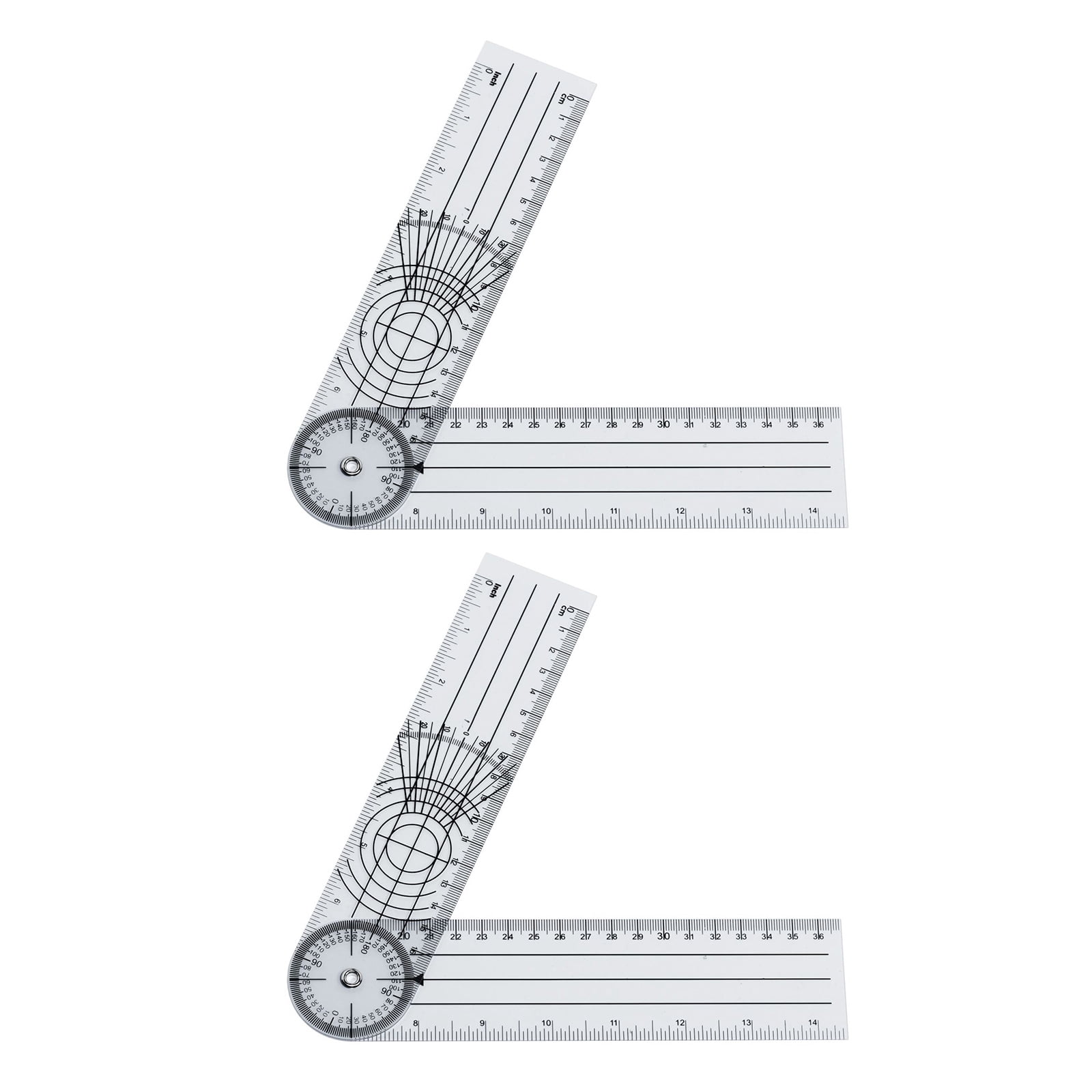 Pack of 2 Professional Design 360 Degree Protractor for Accurate Angles ...