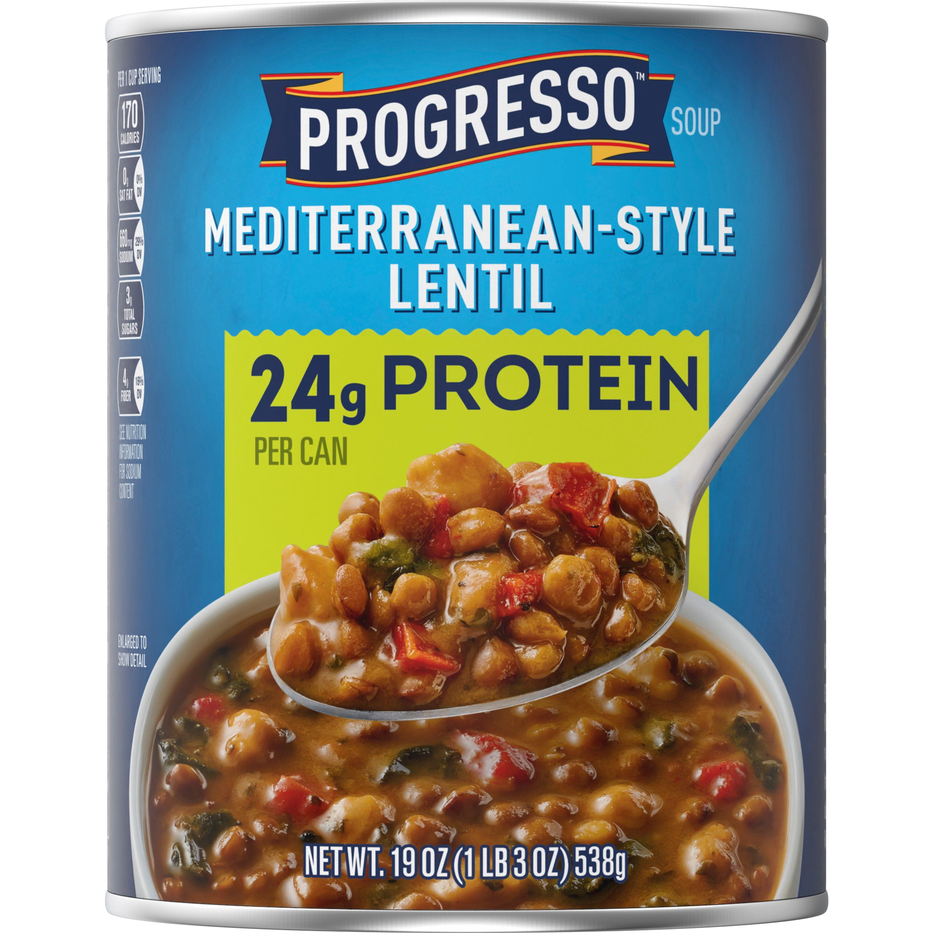 Progresso Protein Mediterranean Style Lentil Soup - 19 oz (Pack of 2 ...