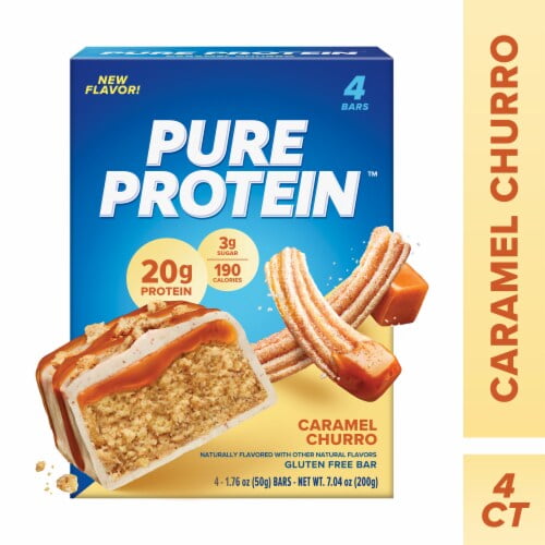 Pack of 2 - Pure Protein Caramel Churro Protein Bars 4 ct Packaging May ...