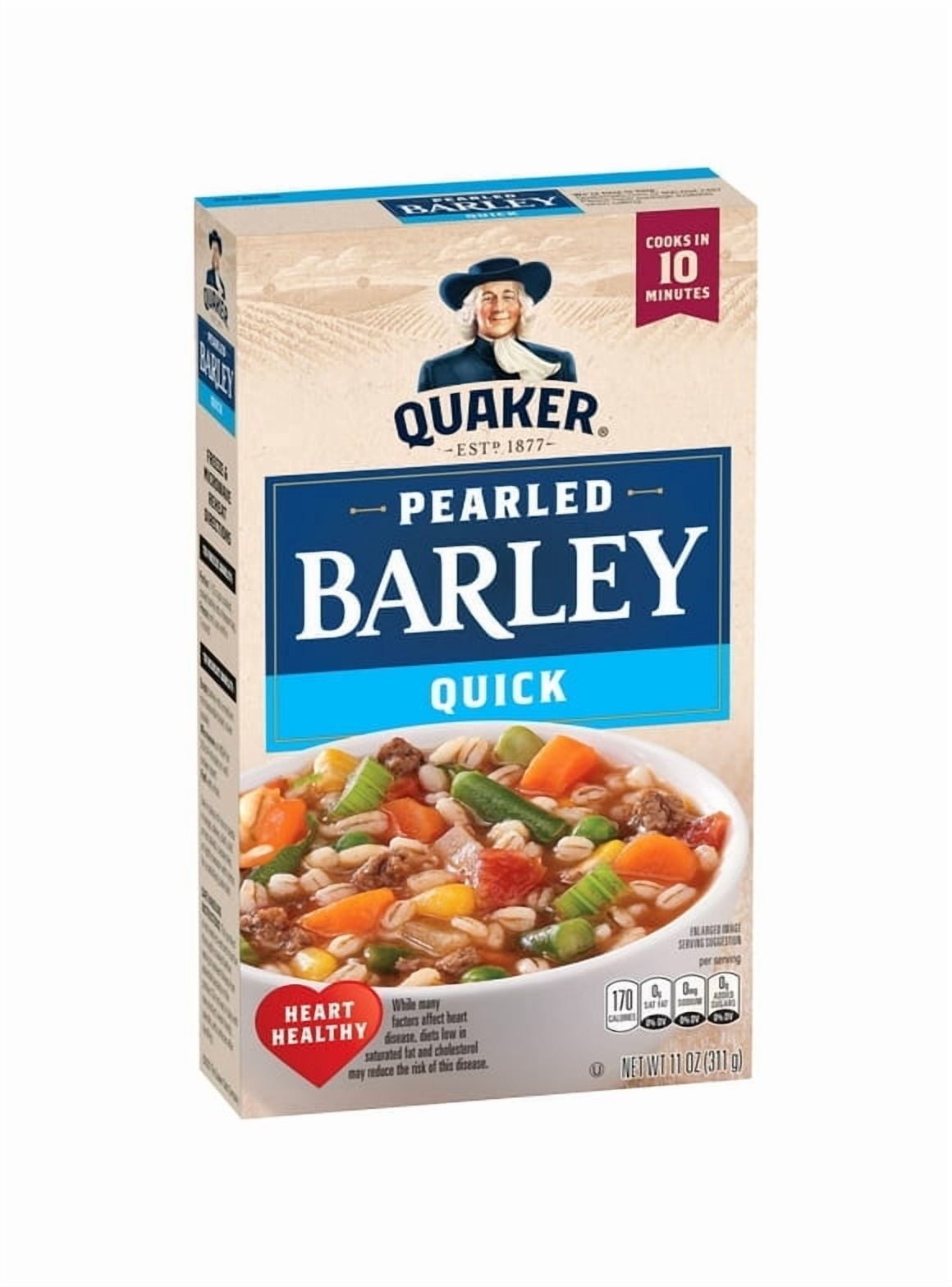 Pack of 2 Quaker Quick Pearled Barley, 11 oz, Single Pack, Low Fat ...