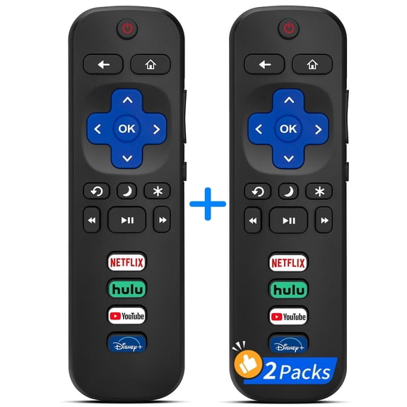 OMAIC Replacement Roku TV Remote, Pack of 2, for TCL, Hisense, Onn ...