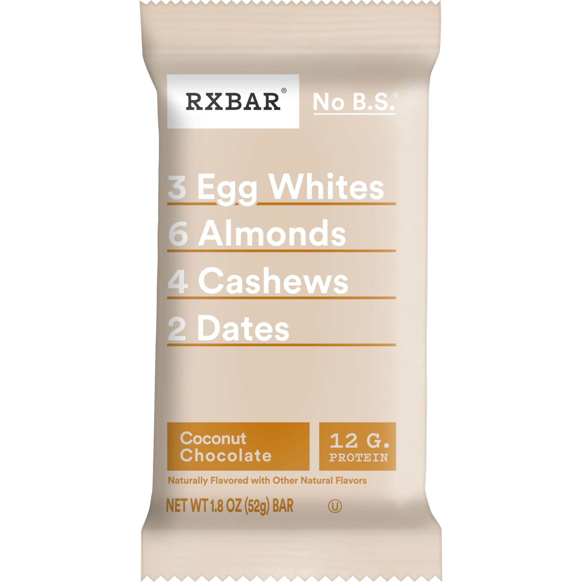 Pack of 2 RXBAR Coconut Chocolate Protein Bar, 1.8 oz (Package May Vary ...