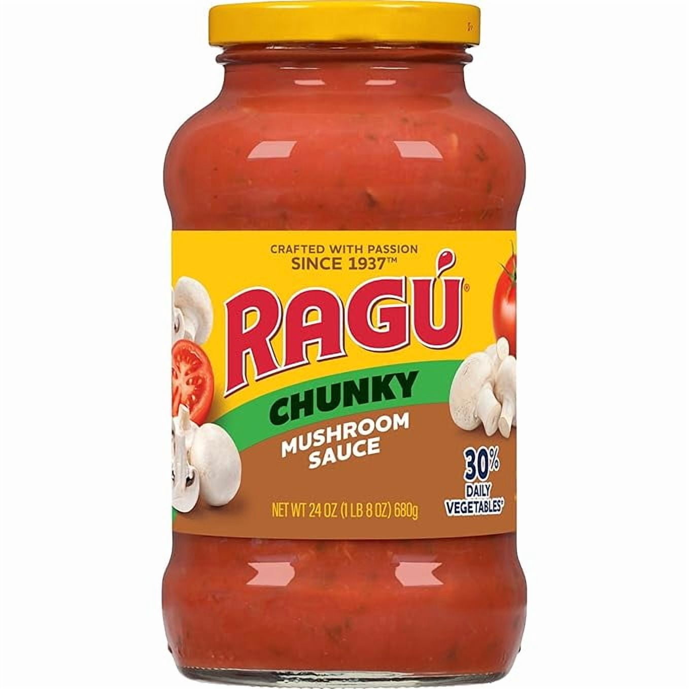 Pack of 2 Ragu Chunky Super Chunky Mushroom Pasta Sauce with Hearty ...