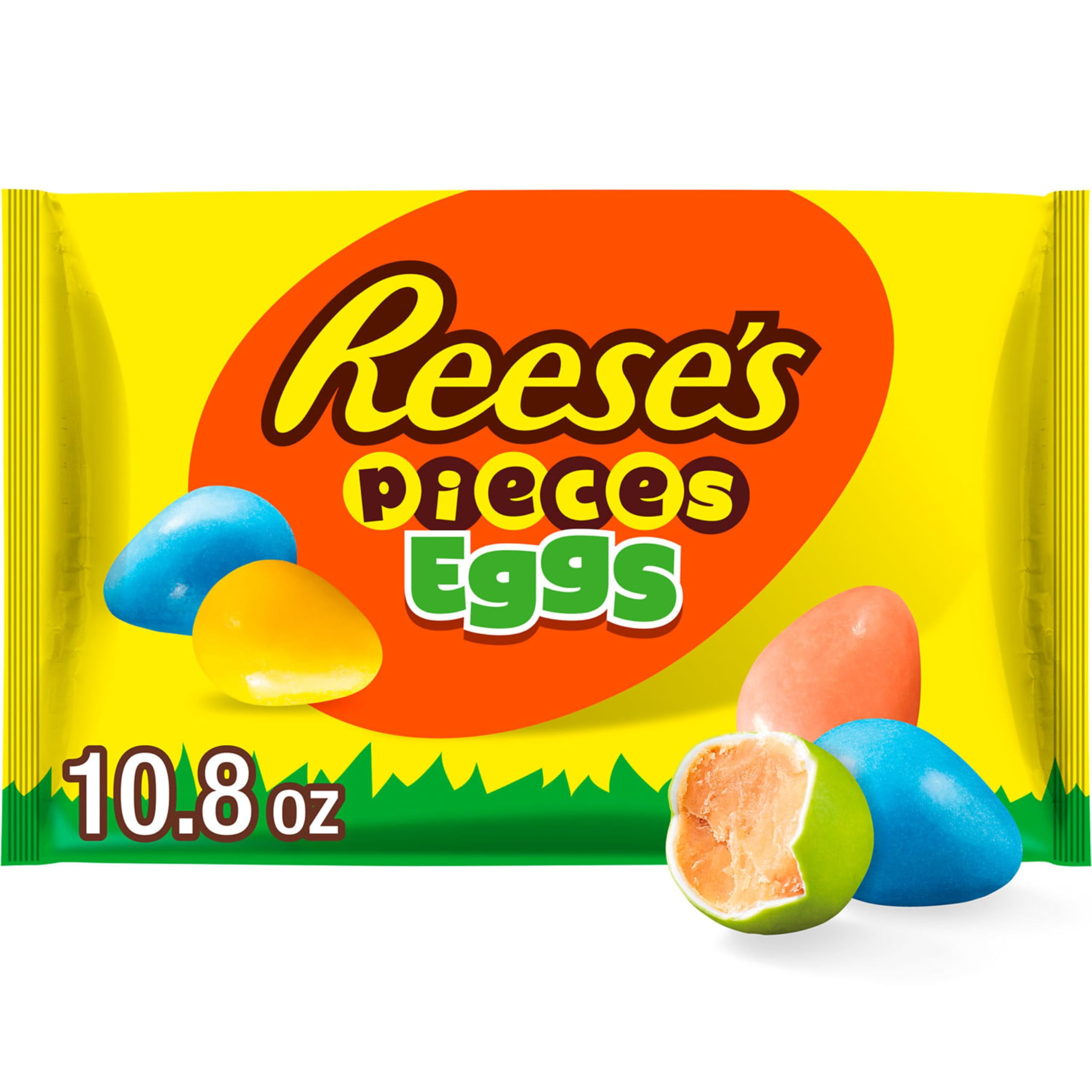 Pack of 2 - Reeses Pieces Peanut Butter Eggs, Easter Candy Bag, 10.8 Oz ...