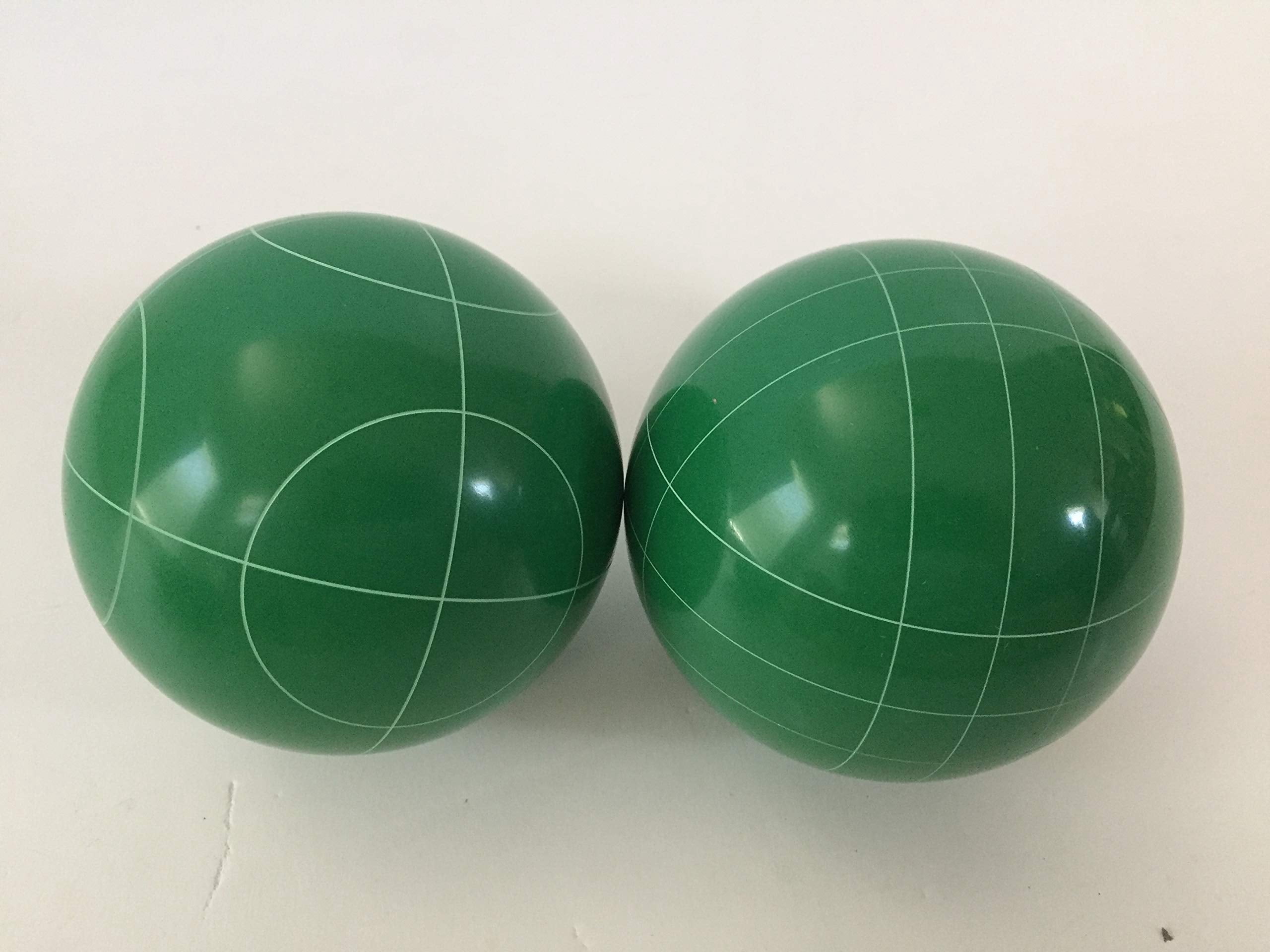 Pack of 2 - Replacement Bocce Balls - 107mm - Green with 2 Different ...
