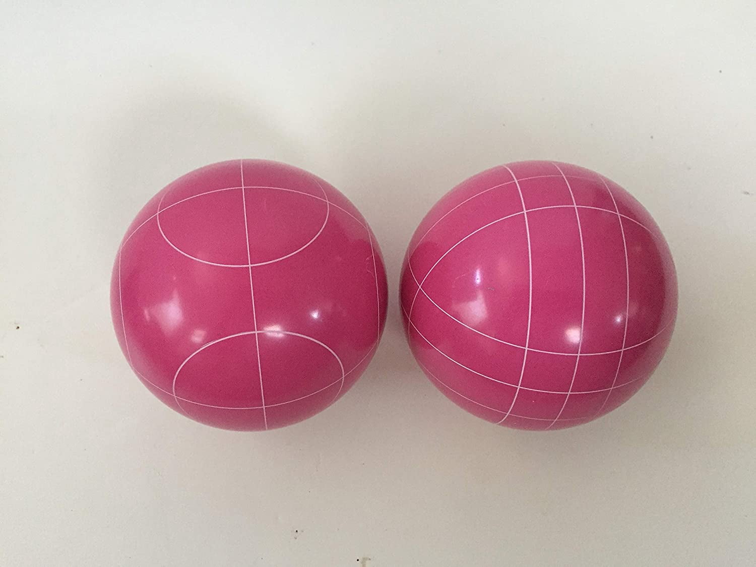 Pack of 2 - Replacement Bocce Balls - 107mm - Pink with 2 Different ...