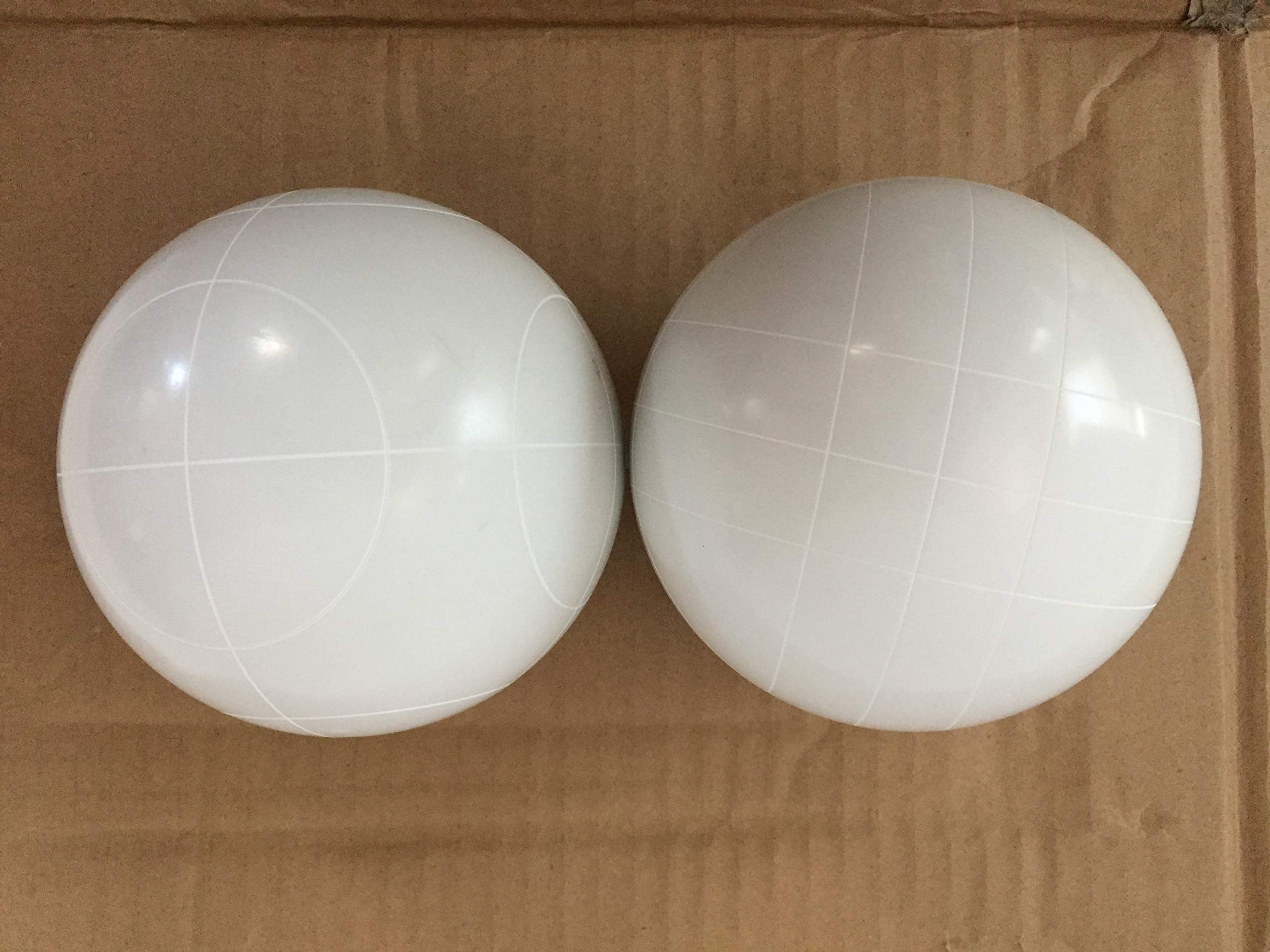 Pack of 2 - Replacement Bocce Balls - 107mm - White with 2 Different ...