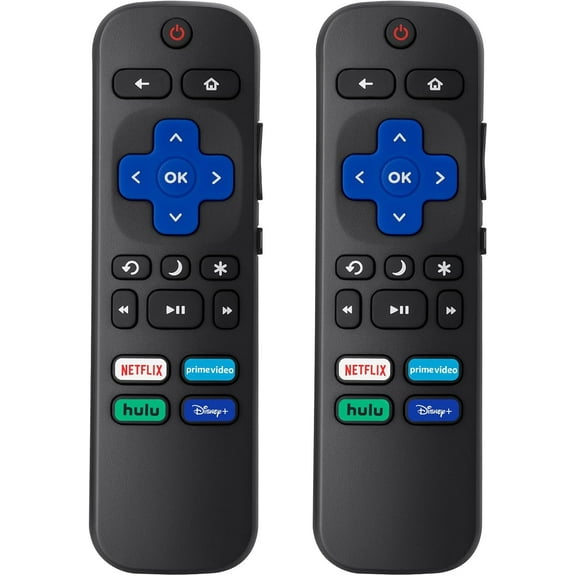 ( Pack of 2) Replacement Remote Control for All Roku Smart TVs, with 8 ...