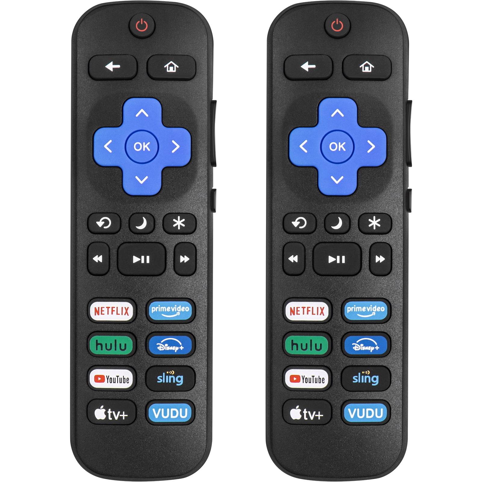 ( Pack of 2) Replacement Remote Control for All Roku Smart TVs, with 8 ...