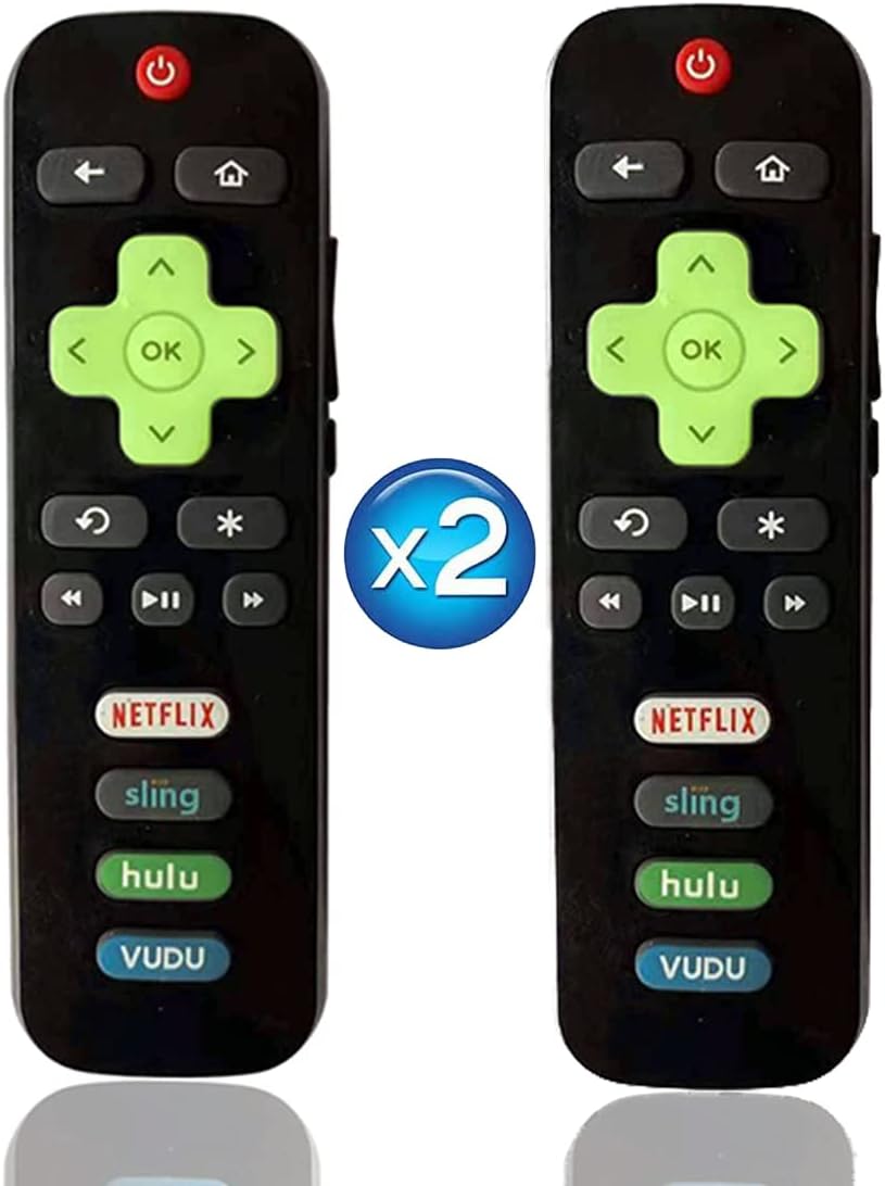 (Pack of 2) Replacement Universal Roku TV Remotes [Glow in The Dark ...
