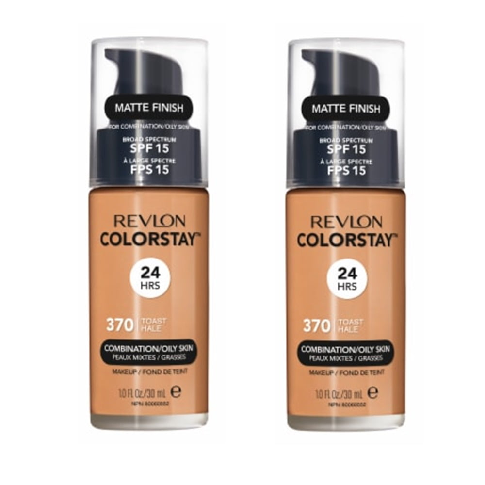 Pack of 2 Revlon Colorstay Combination/Oily Makeup, Matte Finish, Toast ...
