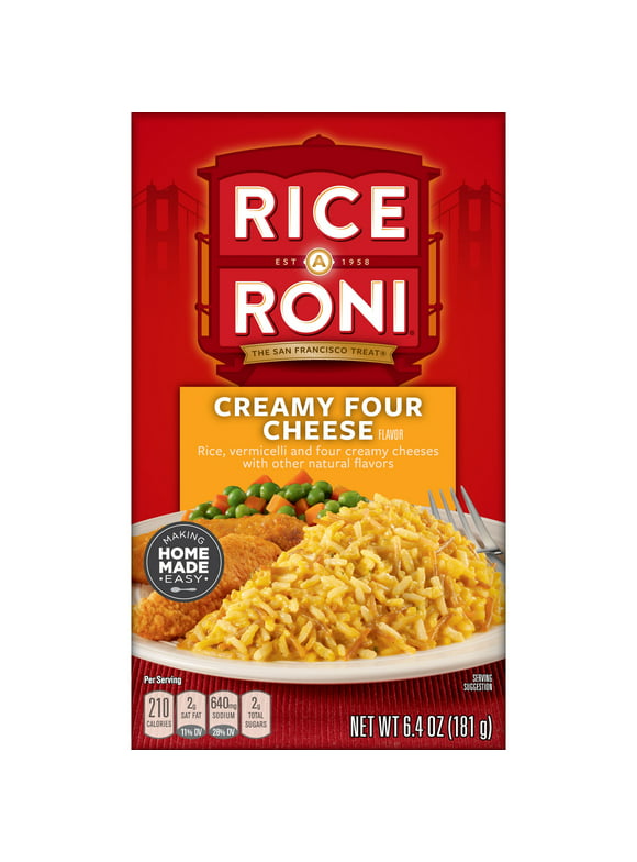 Pack of 2 Rice-A-Roni Creamy Four Cheese Rice & Vermicelli Mix, 6.4 oz ...