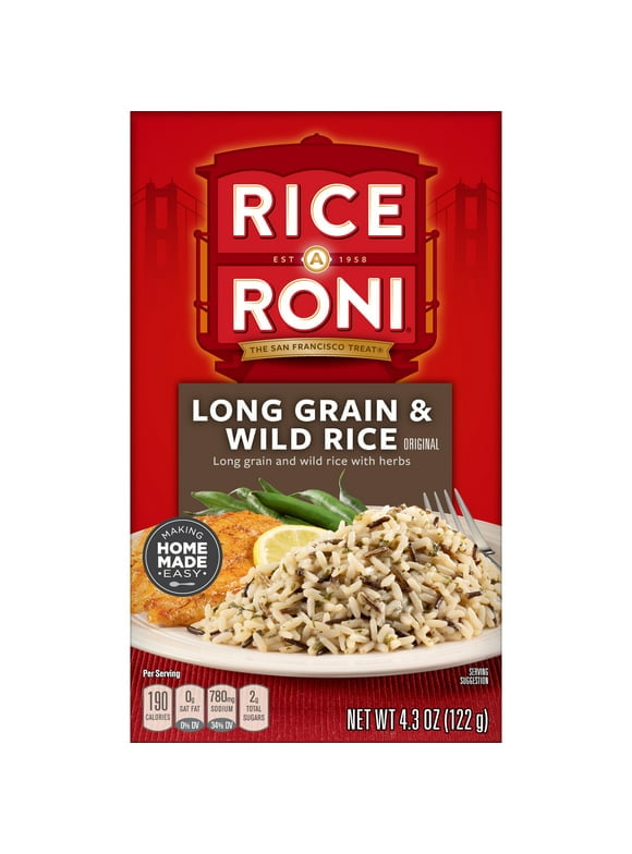 Pack of 2 Rice-A-Roni Long Grain & Wild Rice Mix Packaged Meal, 4.3 oz ...