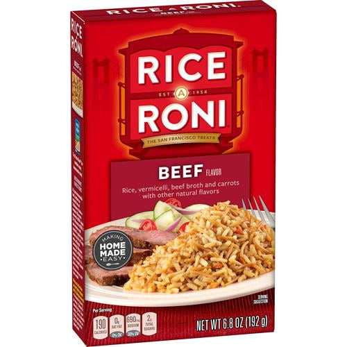 Rice-A-Roni, Beef Rice Mix, 6.8 oz, Pack of 2, Rice and Vermicelli with ...
