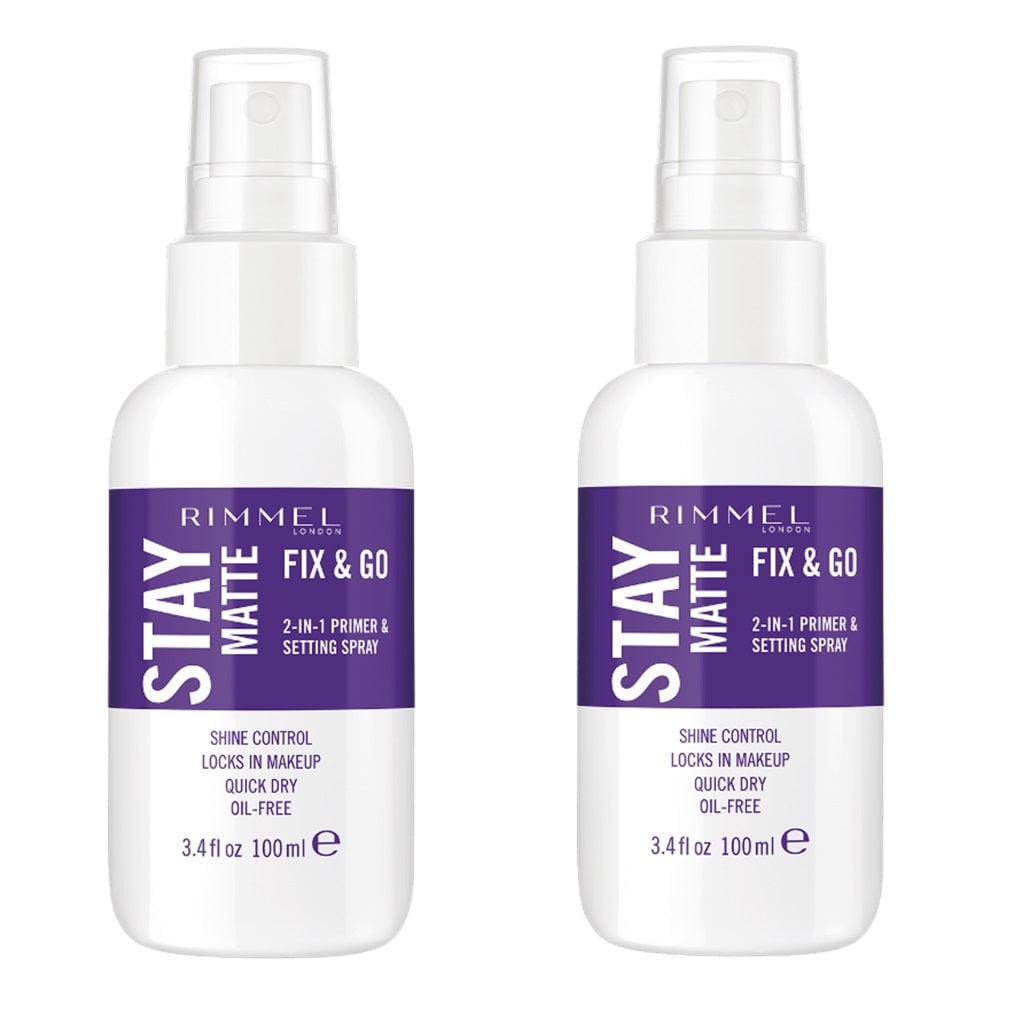 Pack of 2 Rimmel Stay Matte Fix & Go 2 in 1 Primer & Setting Spray ...