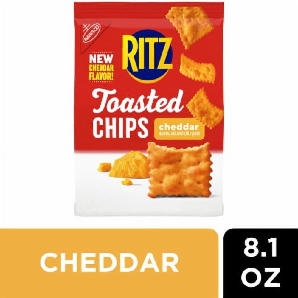 Pack of 2 - Ritz Toasted Chips Cheddar Crackers 8.1 oz - Walmart.com