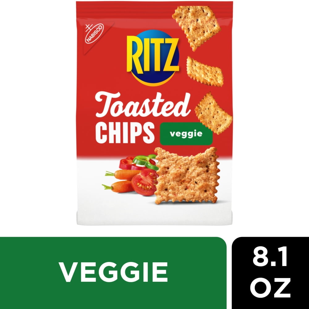 Pack of 2 Ritz Toasted Chips Veggie Crackers, 8.1 oz (packaging may ...