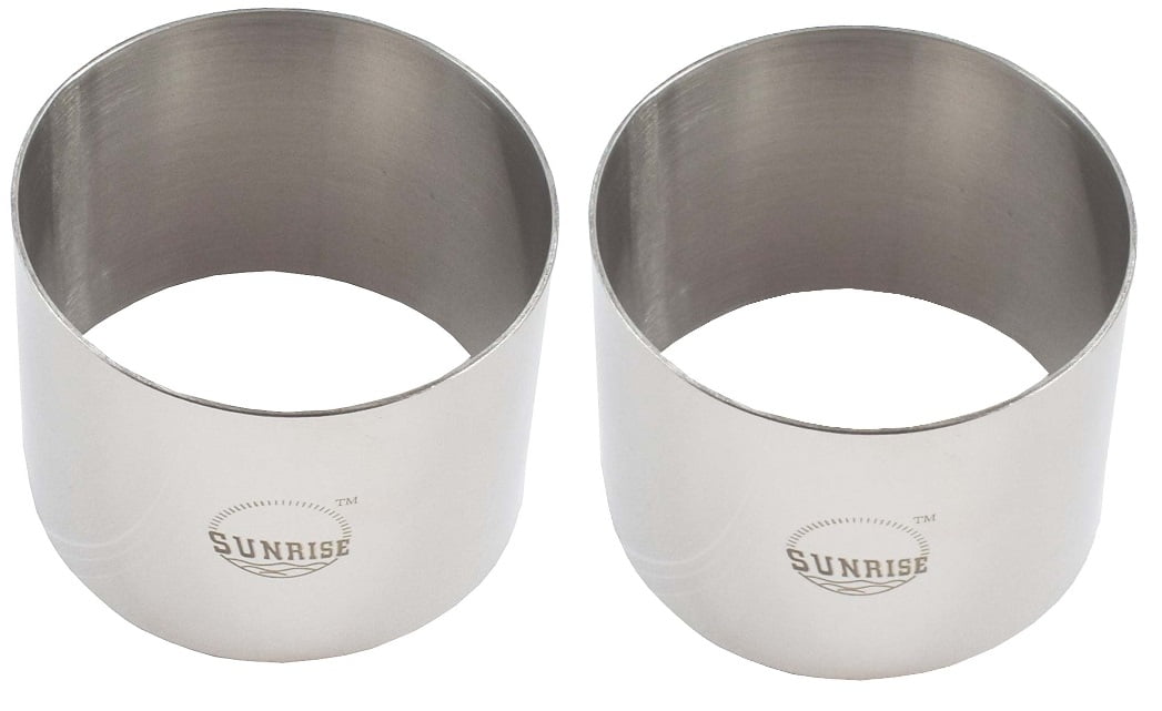 (Pack of 2) Round Food Ring, Stainless Steel (2.75" D x 2" H) - Walmart.com