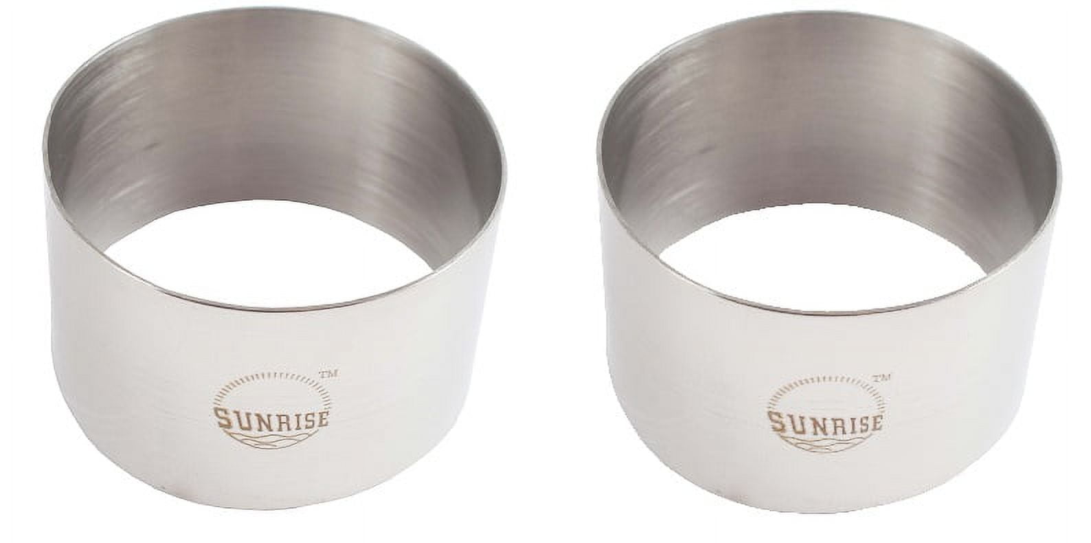 (Pack of 2) Round Food Ring, Stainless Steel (3" D x 1.75"H) - Walmart.com