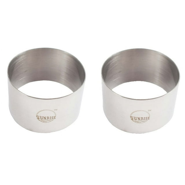 (Pack of 2) Round Food Ring, Stainless Steel (3" D x 1.75"H) - Walmart.com