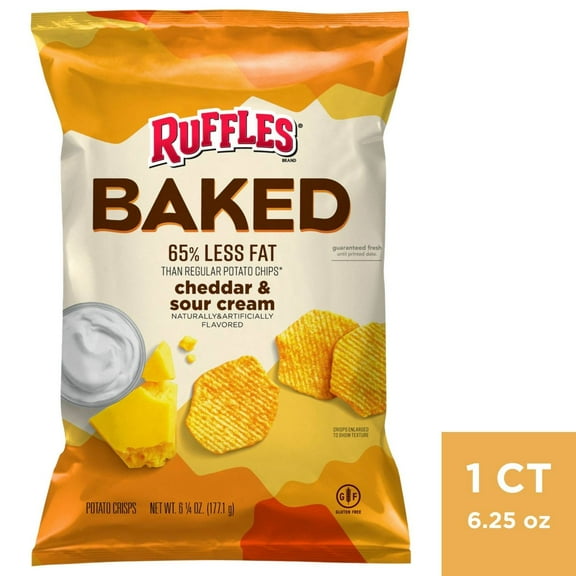 Cheddar and Sour Cream Ruffles in Chips - Walmart.com