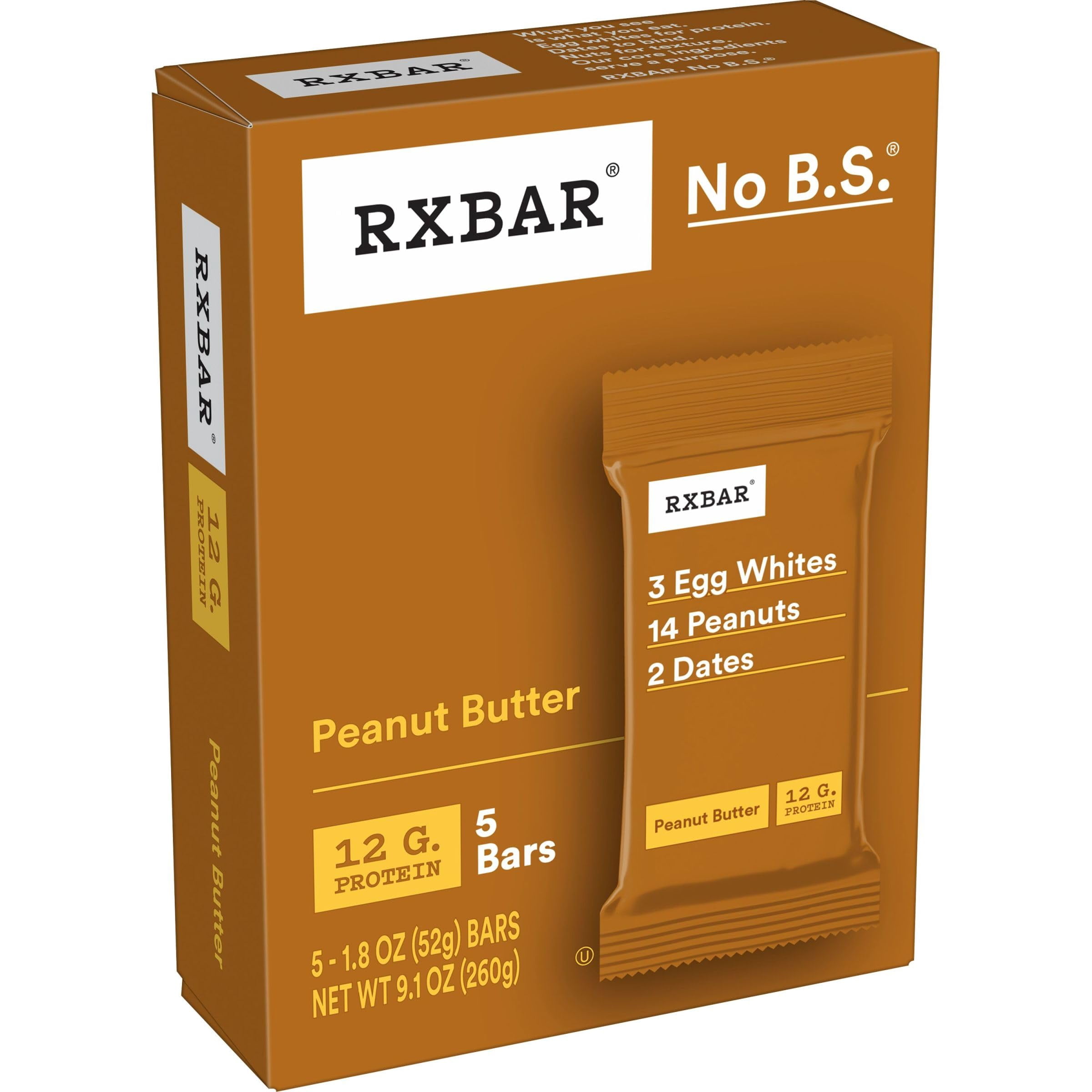 Pack of 2 - Rxbar Protein Bars, Protein Snack, Snack Bars, Peanut ...