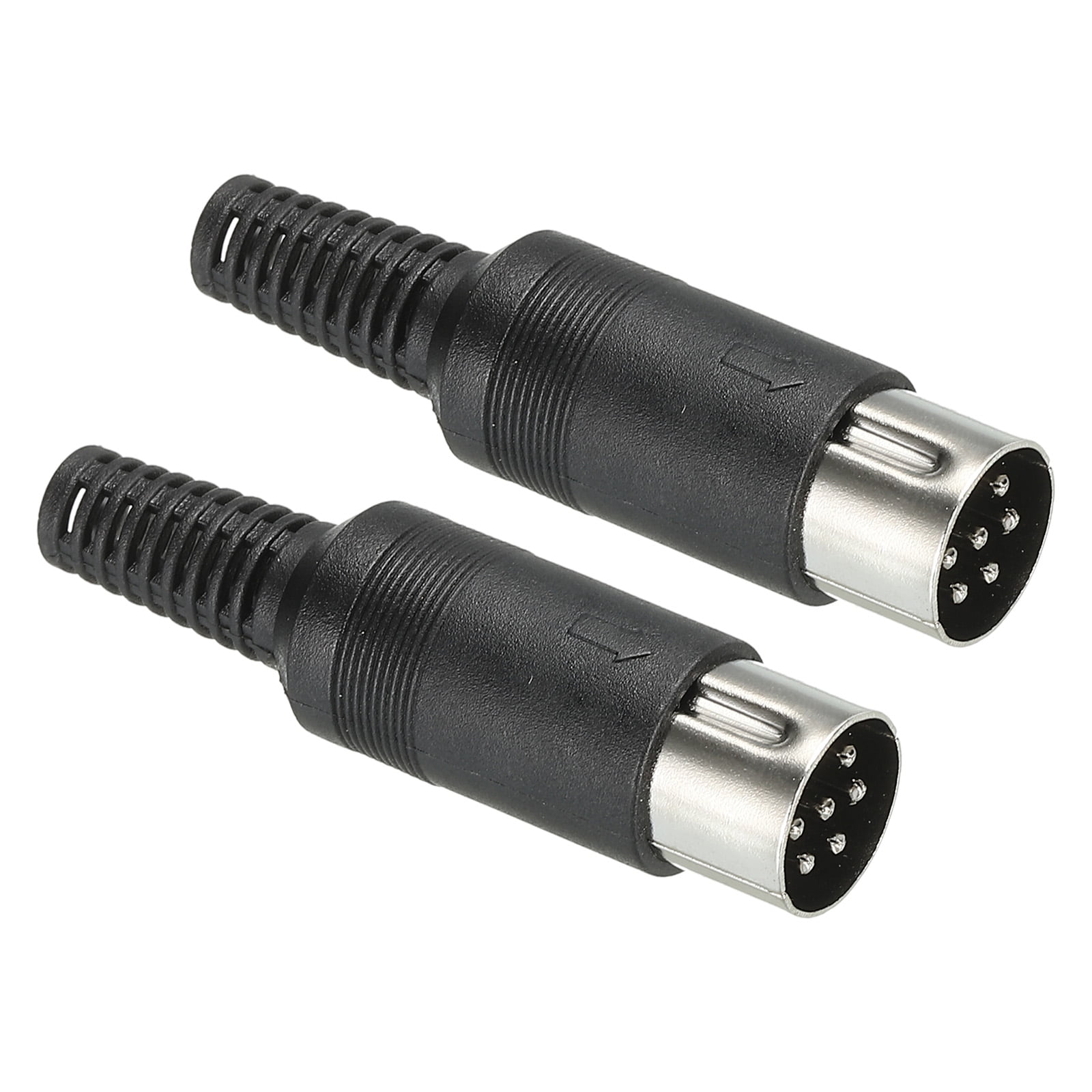 Pack of 2 S Video DIN Male Socket 6 Pin Signal Transmission - Walmart.com
