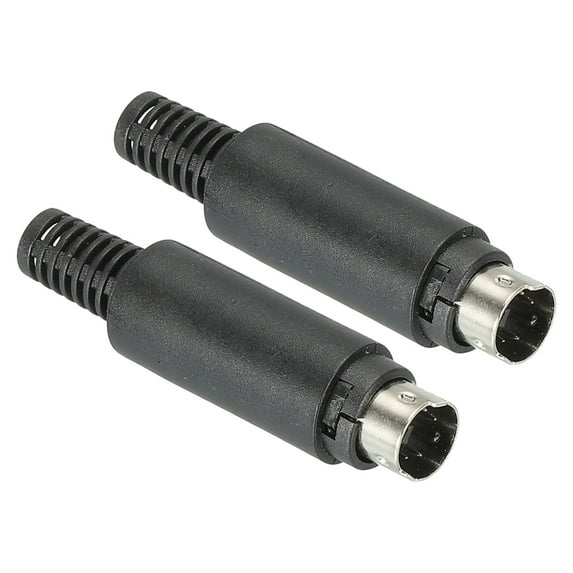 Pack of 2 S Video DIN Mini Male Socket 4 Pin Signal Transmission ...