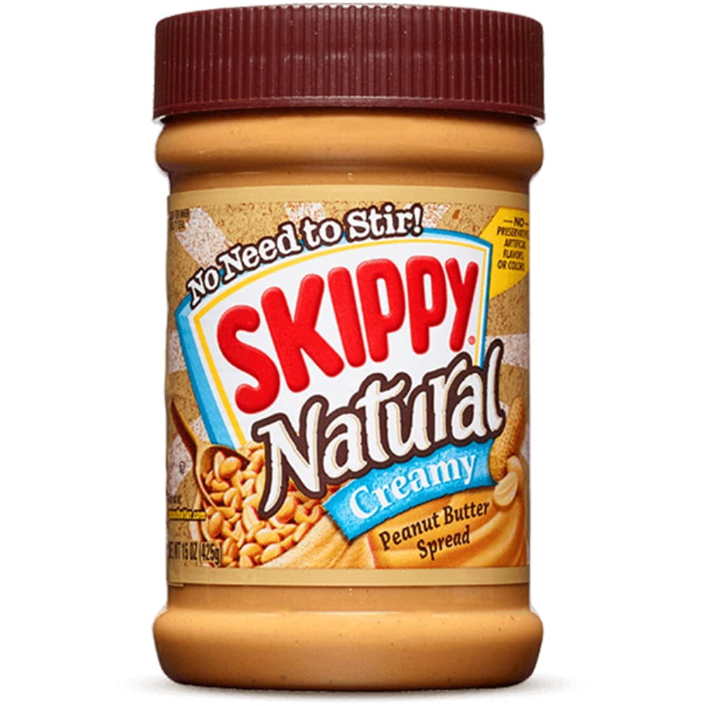 Pack of 2 SKIPPY Natural Creamy Peanut Butter Spread, 15 oz (packaging ...