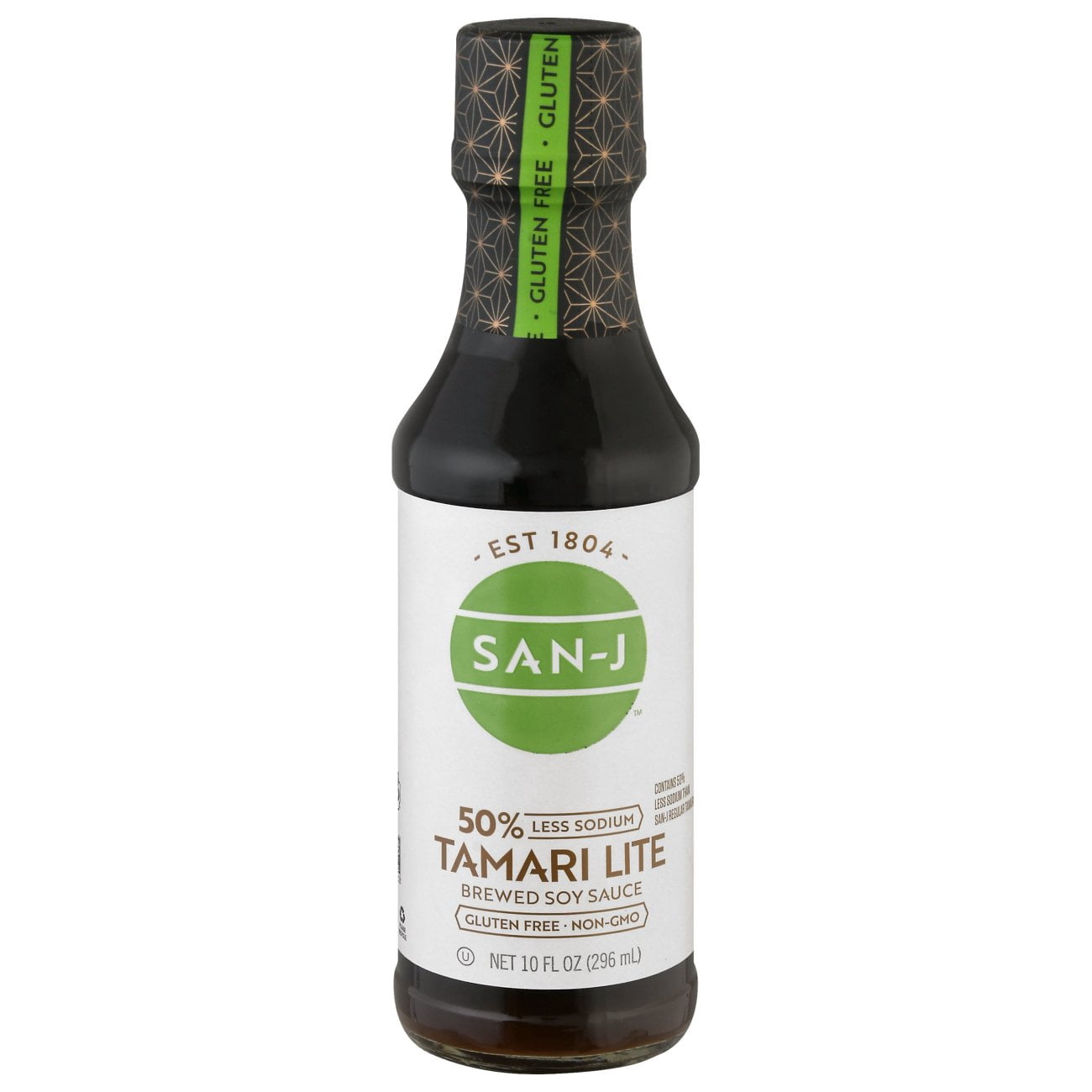 Pack of 2 San-J Tamari Lite Less Sodium Brewed Soy Sauce, 10 oz ...