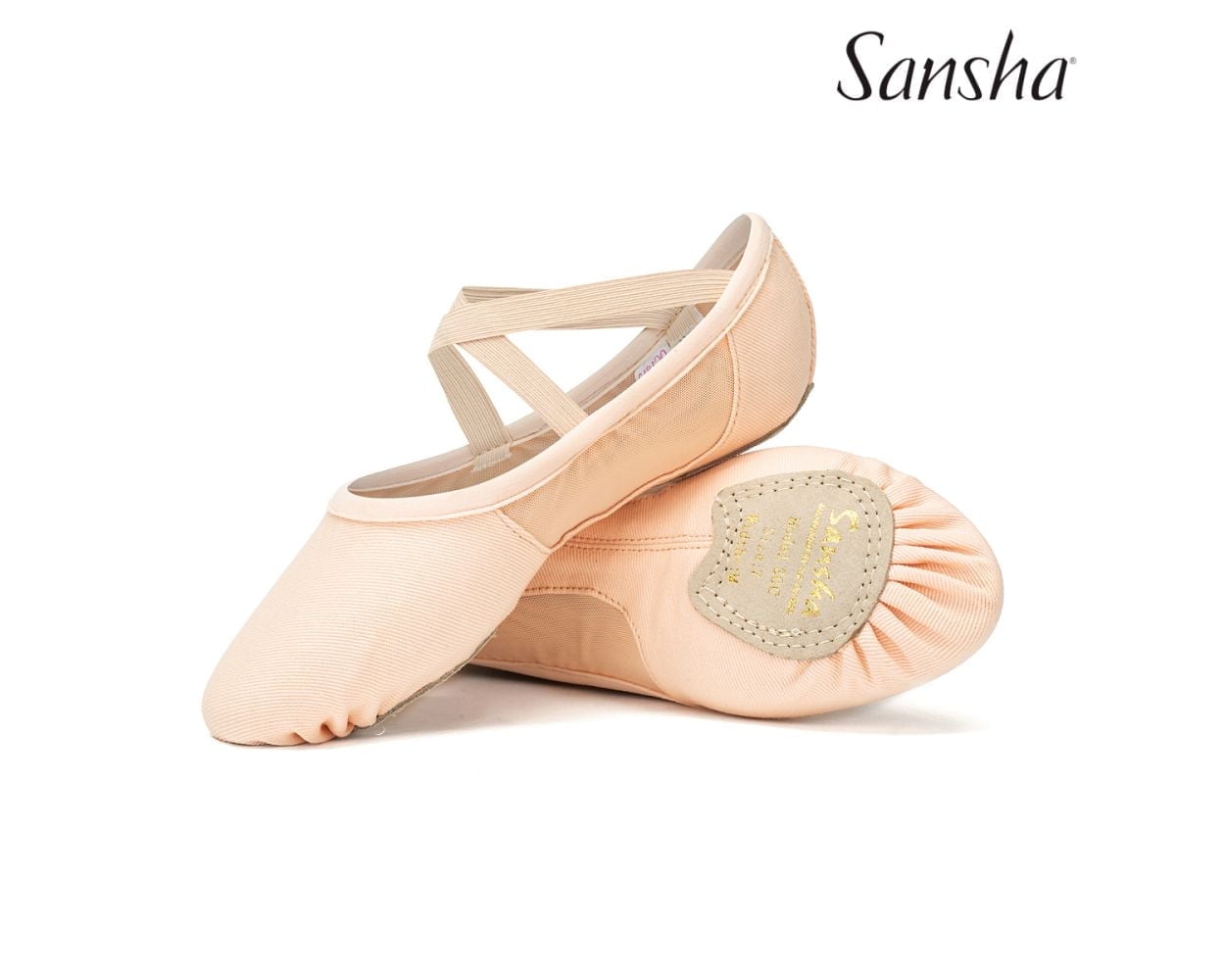 Pack of 2 Sansha soft ballet shoes S030c lea sole Pink 03 W SLIM ...