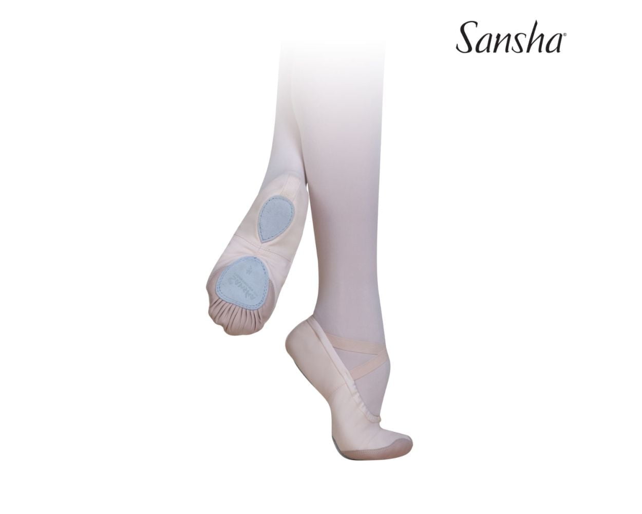 Pack of 2 Sansha soft ballet shoes S037c lea sole Black 06 M BRAVO 7 ...