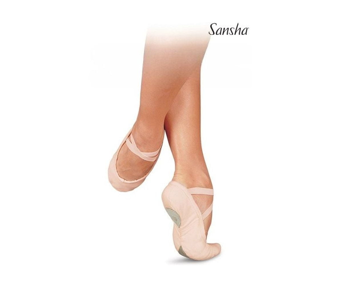 Pack of 2 Sansha soft ballet shoes S1c lea sole Peach 03 W PRO1C ...