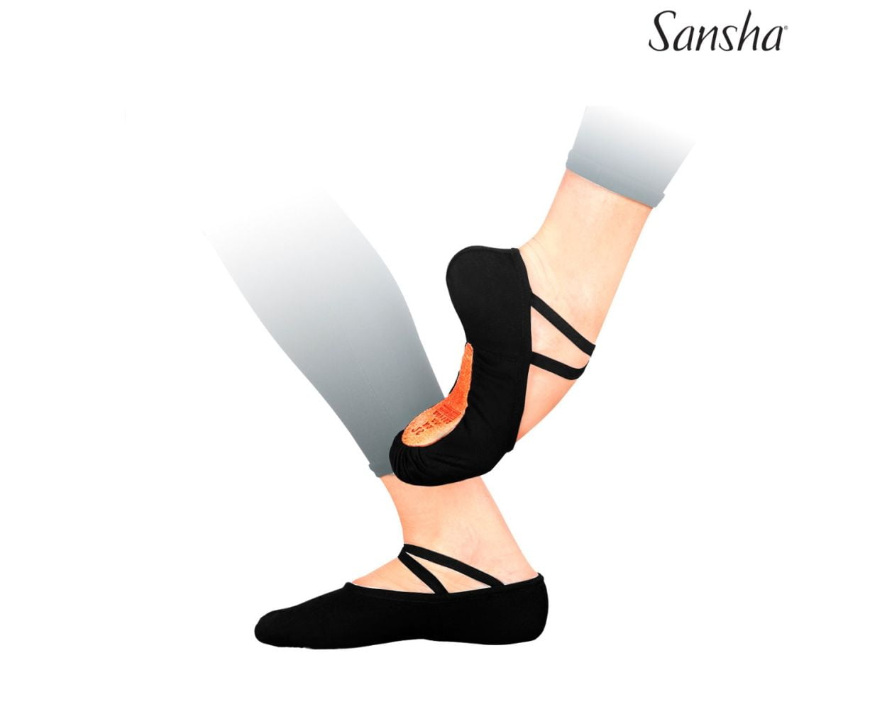 Pack of 2 Sansha soft ballet shoes S2c lea sole White 10 M PRINCE ...