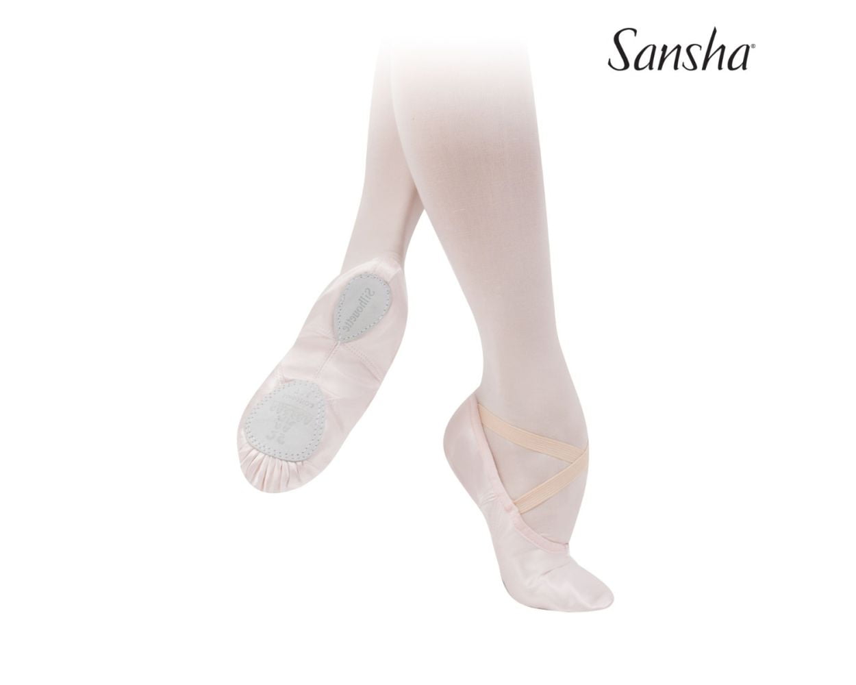 Pack of 2 Sansha soft ballet shoes S3s lea sole Peach 06 W SILHOUETTE ...