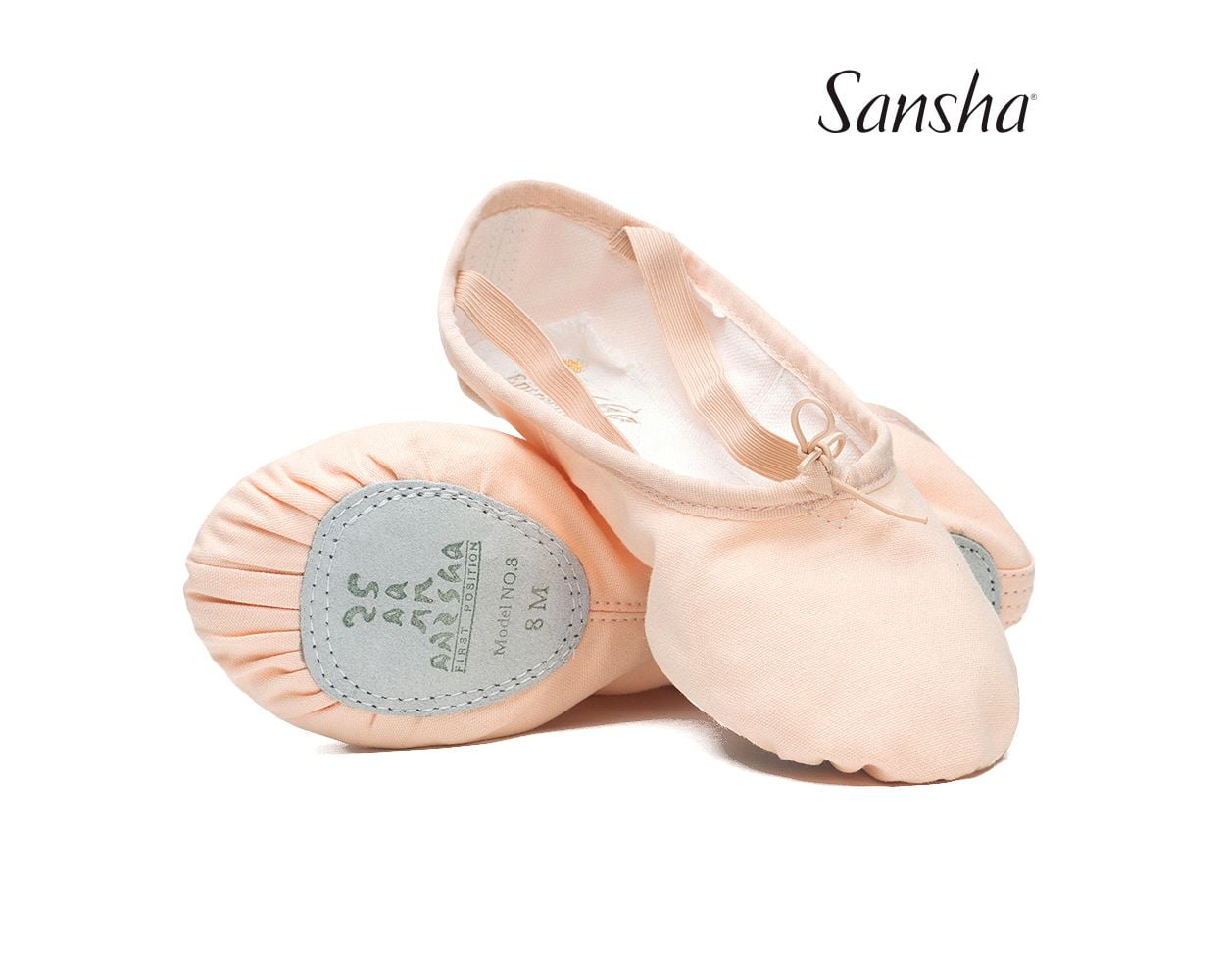 Pack of 2 Sansha soft ballet shoes S8c lea sole Pink 11 W ENTRECHAT ...