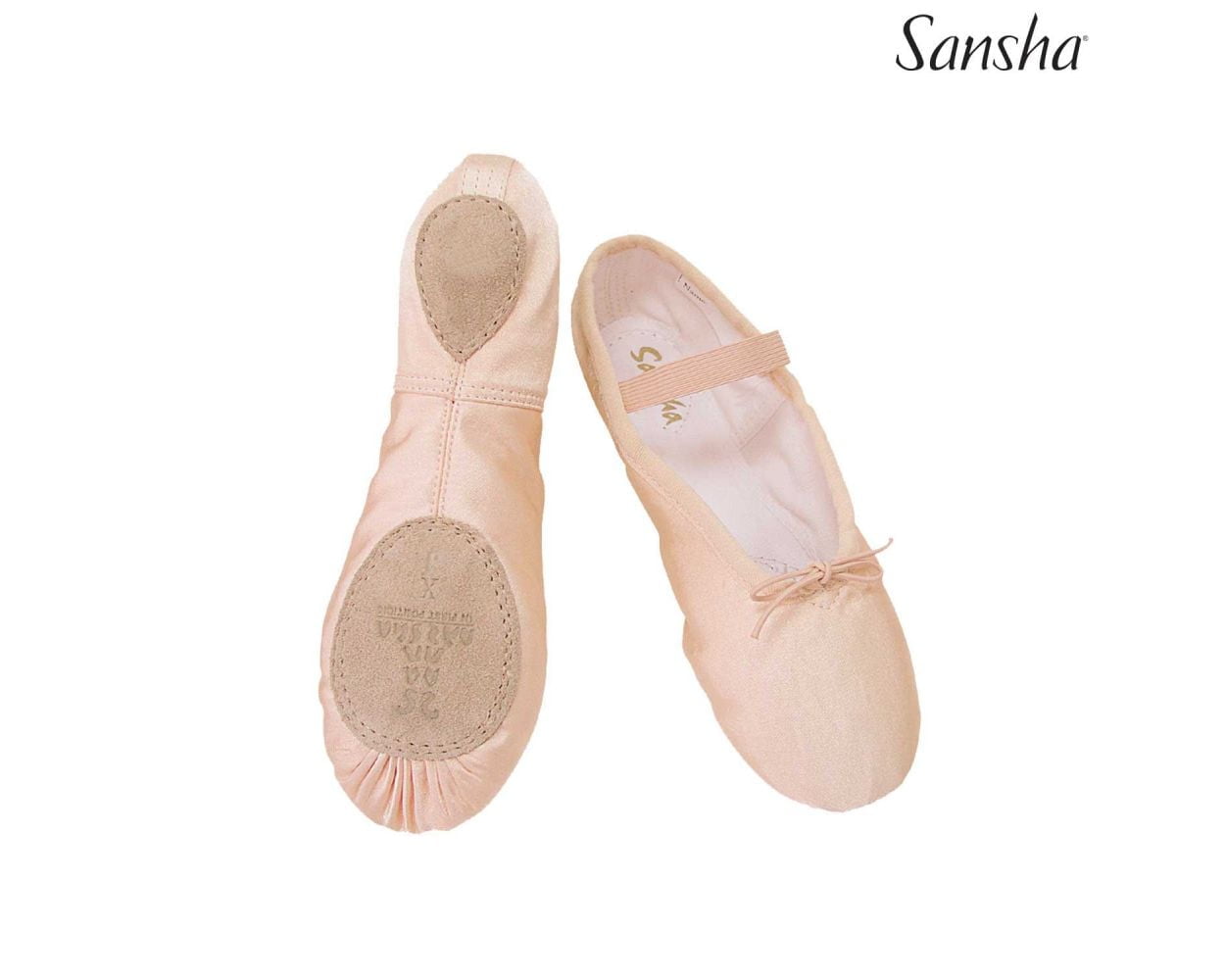 Pack of 2 Sansha soft ballet shoes youth S15s lea sole Black A W STAR ...